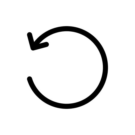 Undo Button Icon In Line Style Design Isolated On White Background Editable Stroke 26333279