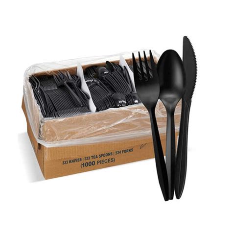 Environmentally Friendly Tableware Set Of 4 In 1 Cutlery Pack Plastic