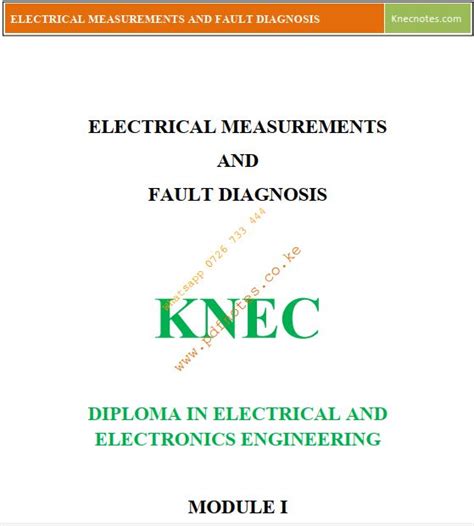 Electrical Measurements And Fault Diagnosis Knec Pdf Notes Pdf Ebooks