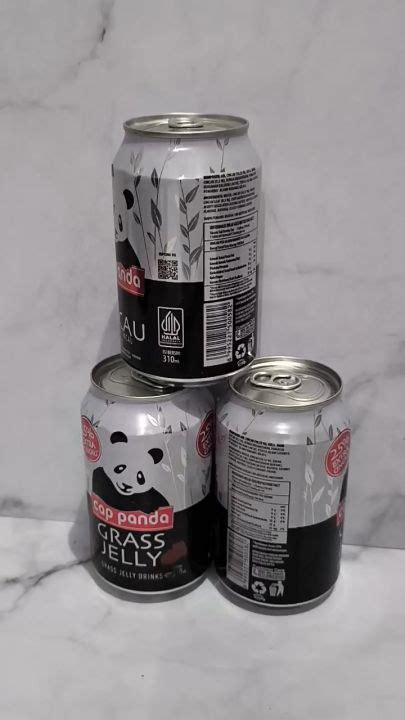 Cincau Cap Panda 310 Ml Minuman Kaleng Grass Jelly Cingcau Halal