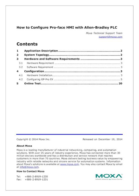 Pdf How To Configure Pro Face Hmi With Allen Bradley Plc Moxa · Pdf File2 Plc Connection