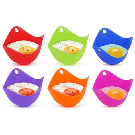 6 Pack Silicone Egg Poaching Cooking Cups Set Etsy