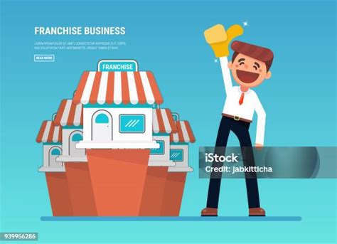 사업가 자신의 사업 프랜차이즈 개념을 확장 하 고 싶지 벡터입니다 평면 디자인 고객에 대한 스톡 벡터 아트 및 기타 이미지 고객 기업가 기회 Istock