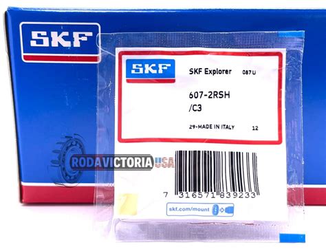 SKF Bearing 607 2RS C3, 607rs, 607-2RS C3 dimension 7x19x6mm ...