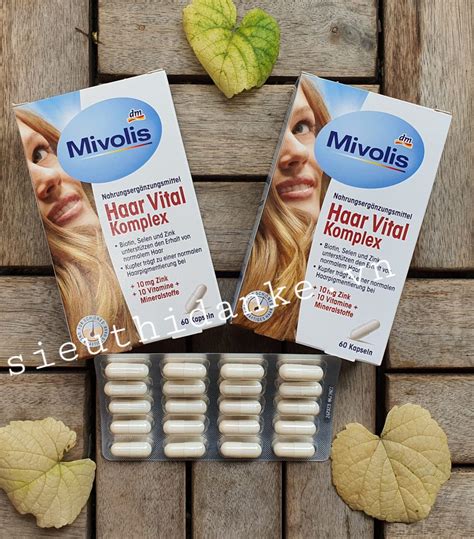 Viên uống Mivolis Haar Vital Komplex nuôi dưỡng và phục hồi sắc tố tóc