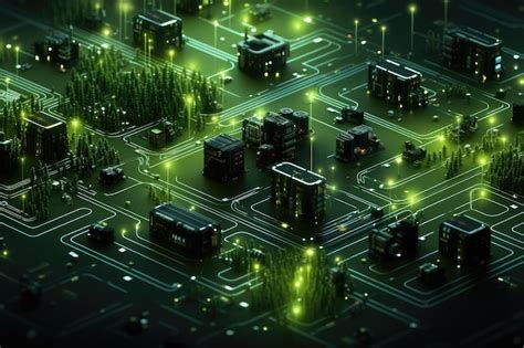 Premium Ai Image 3d Rendering Of Microchip With Circuit Board And