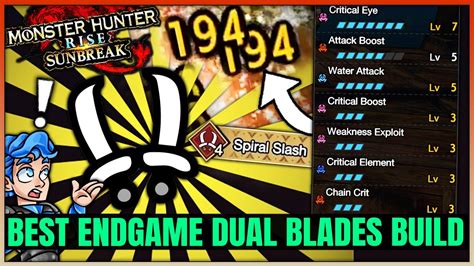 Sunbreak Best Dual Blades Build All 5 Elements And Highest Damage