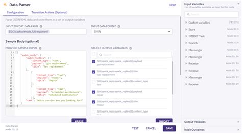 configuring flows with qanda and task bot nodes
