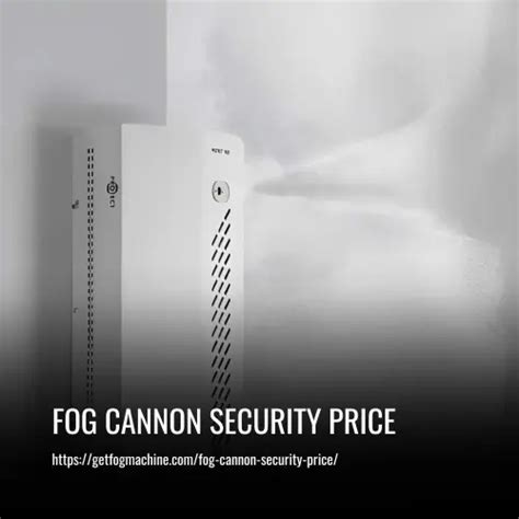 fog cannon security price how much does a fog cannon cost