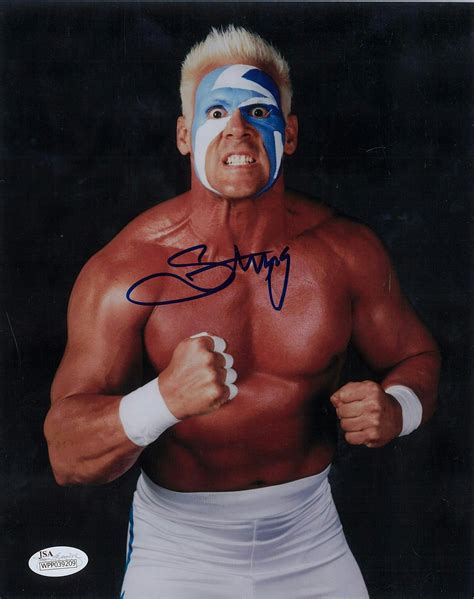 Sting Wwe Steve Borden Autographed 8x10 Blonde Wrestling Photo Jsa Coa
