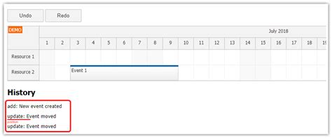 Javascript Scheduler Undoredo Daypilot Code