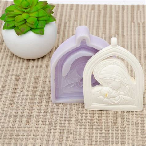 Molde Silicone Natal Mãe Com Menino Mld 165 Provoca Arte Material