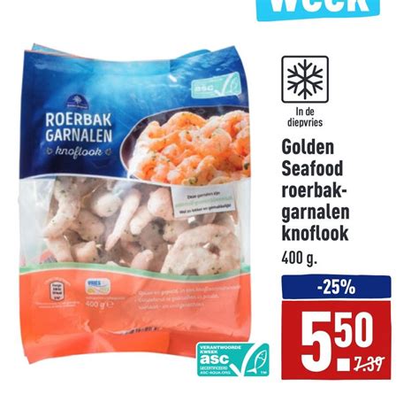 Golden Seafood Roerbak Garnalen Knoflook 400 G Aanbieding Bij Aldi