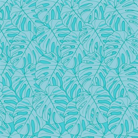 Premium Vector Beautiful Tropical Monstera Leaves Seamless Pattern Design Tropical Leaves