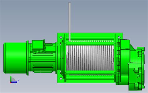 起重绞车 3吨 SOLIDWORKS 2016 模型图纸下载 懒石网