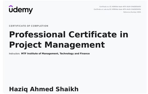 haziq ahmed shaikh on linkedin projectmanagement certification