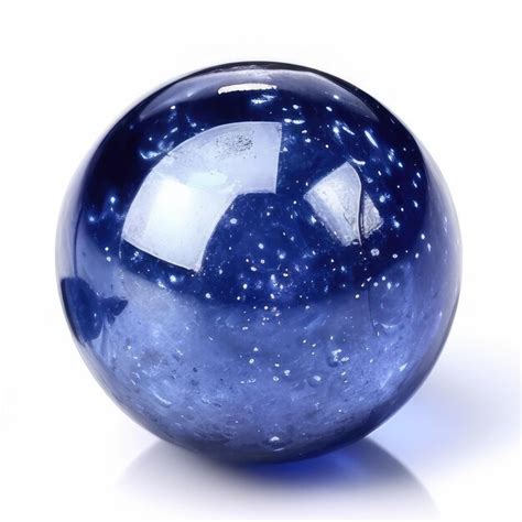 Premium Photo A Blue Glass Sphere With A Blue Star On It