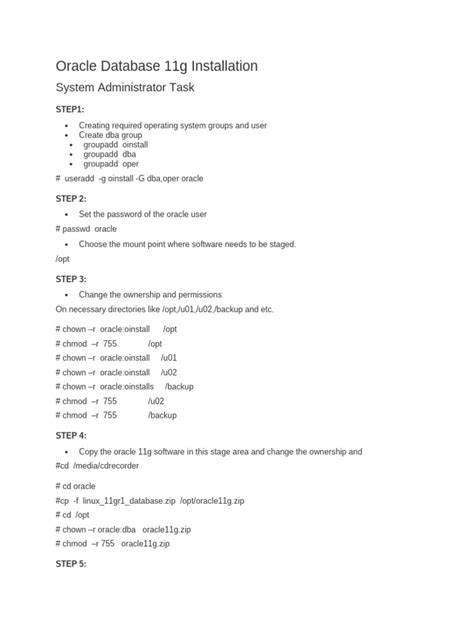 db installation steps pdf utility software operating system technology