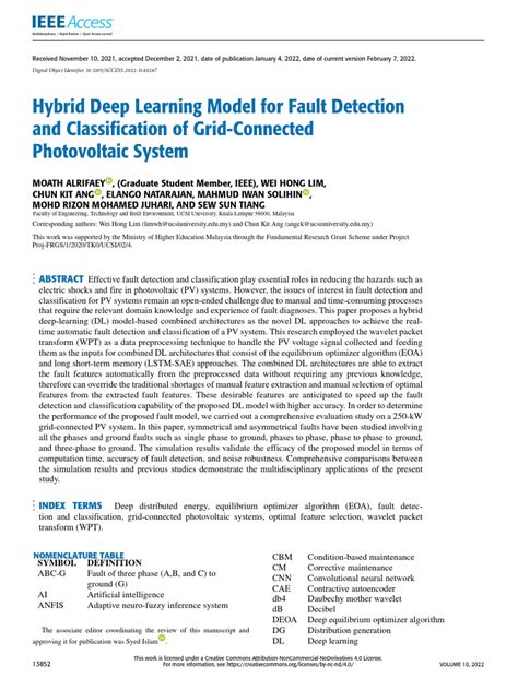 Hybrid Deep Learning Model For Fault Detection And Classification Of