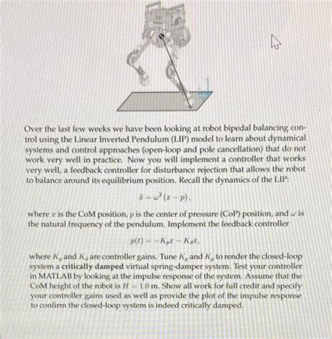 Solved Over The Last Few Weeks We Have Been Looking At Robot