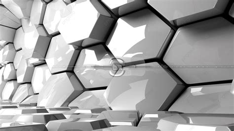 未来的なコンセプトを持つ白い六角形の抽象的なショーケースの 3 D レンダリング 3d六角形 六角形の抽象的な 白の 3 D背景画像素材