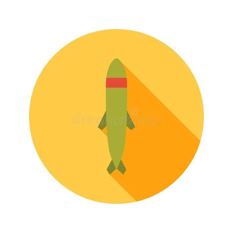 Cruise Missile Circle Icon Stock Vector Illustration Of Burning