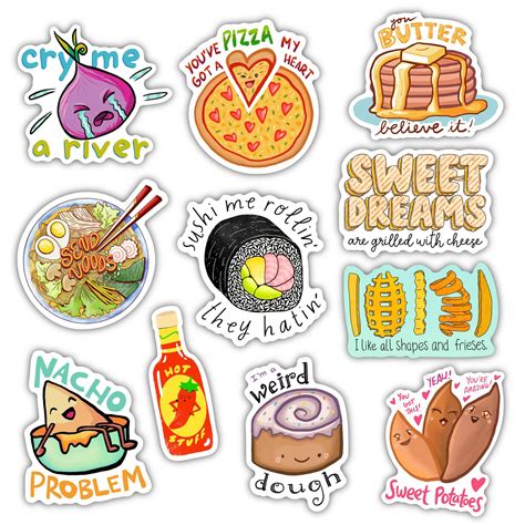 Food Pun Stickers 11 Pack Big Moods