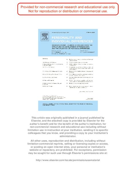 Pdf Mmpi 2 Predictors Of Grays Two Factor Reinforcement Sensitivity Theory