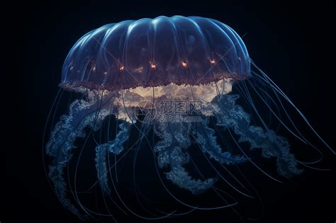 深海中水母高清图片下载 正版图片600116375 摄图网
