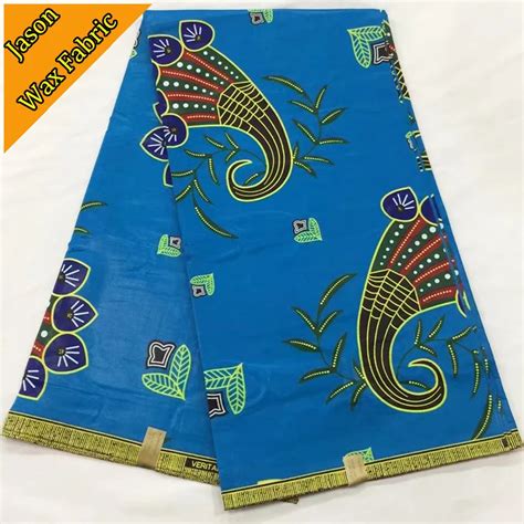 Blue Color Ankara Super Java Wax High Quality Super Wax Hollandais