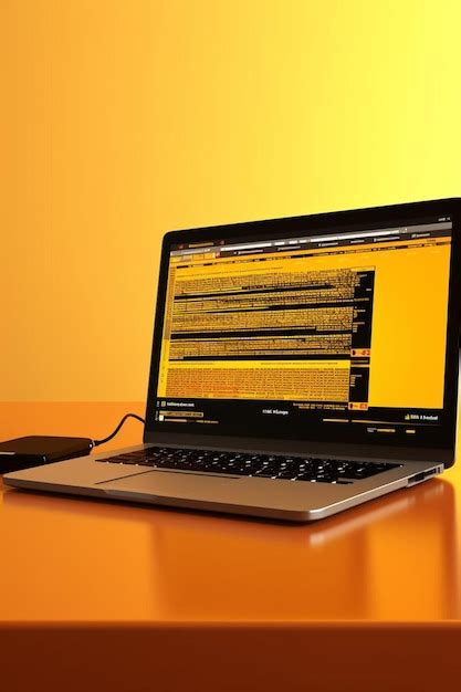Premium Photo Coding Language Development Icon On Yellow Background