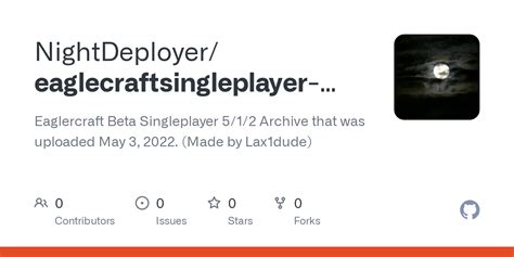 Github Nightdeployereaglecraftsingleplayer Test Eaglercraft Beta