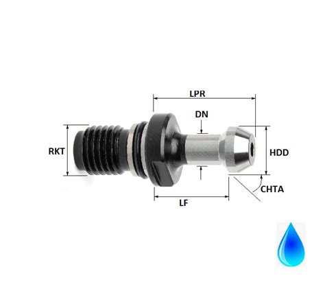 Haas 40 45degree M16 Thread Hollow Through Coolant Pull Stud Sealed