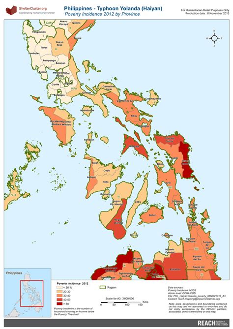 Philippines Typhoon Yolanda Haiyan Poverty Incidence 2012 By Province 8 November 2013