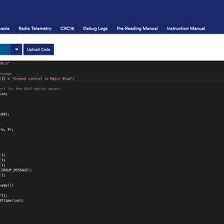 The Front Facing LAN Website For Editing And Uploading Code To