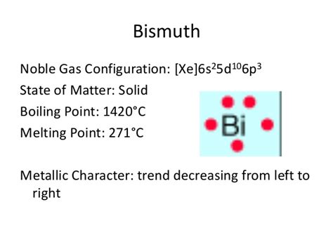 Where To Find A Electron Configuration For Bismuth Bi