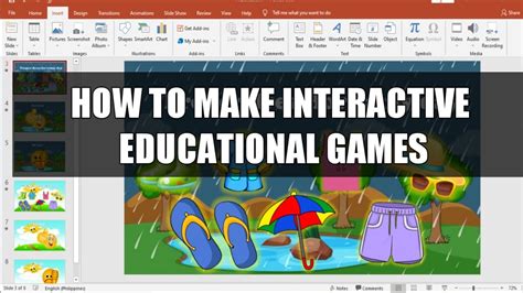 how to make interactive games using hyperlink in powerpoint youtube