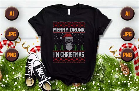 Merry Christmas Custom T Shirt Design Graphic By Teeency · Creative Fabrica