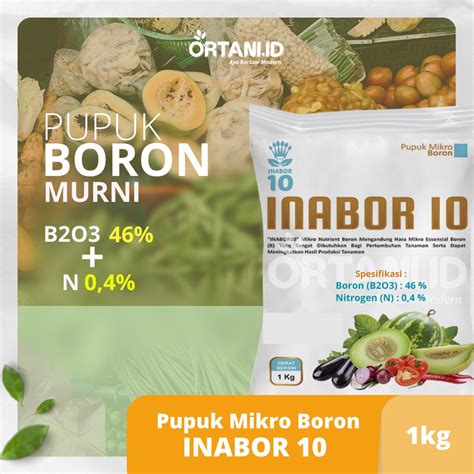 Jual Pupuk Boron INABOR 10 Kemasan 1 Kg Pupuk Murni Boron Nitrogen Shopee Indonesia