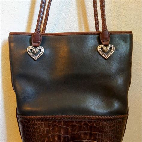 Brighton Womens Black And Brown Bag Depop