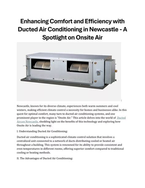 Ppt Ducted Air Conditioning Powerpoint Presentation Free Download
