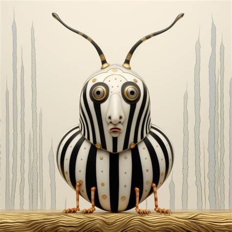 Premium Photo There Is A Very Large Black And White Sculpture Of A