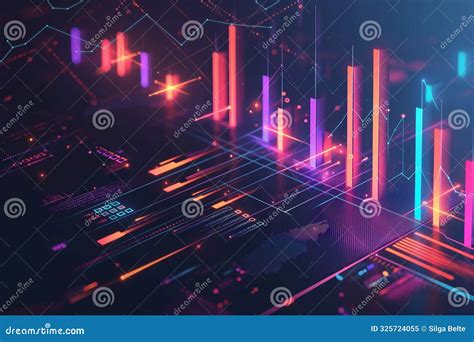Digital Data Visualization Futuristic Abstract Concept Data Charts Processing Analytics