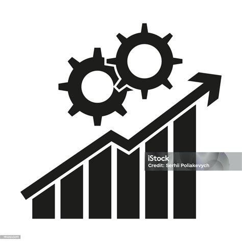 생산성 성능 아이콘입니다 차트 및 기어 기호 위쪽 화살표 벡터 일러스트 레이 션입니다 주당순이익 10 개발에 대한 스톡 벡터 아트 및 기타 이미지 Istock