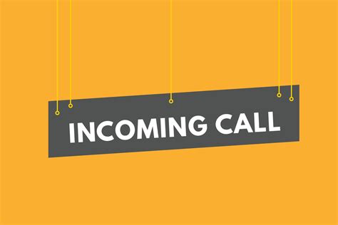 Incoming Call Text Button Incoming Call Sign Icon Label Sticker Web