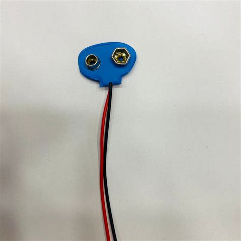 Electronic Spices Combo Of 9v Battery And 9v Battery Connector Pair Of 5 Np