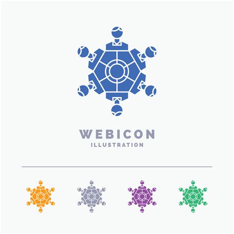 Cooperation Friends Game Games Playing Color Glyph Web Icon Template Isolated On White