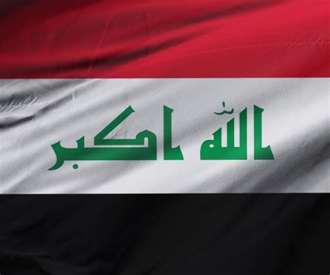 Premium Photo Iraq Flag Raising 3d Rendering Depicting Symbol Of