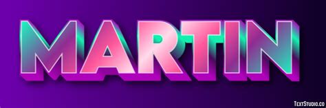 Martin Text Effect And Logo Design Name
