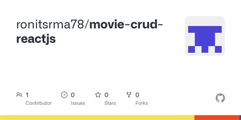 GitHub Ronitsrma Movie Crud Reactjs